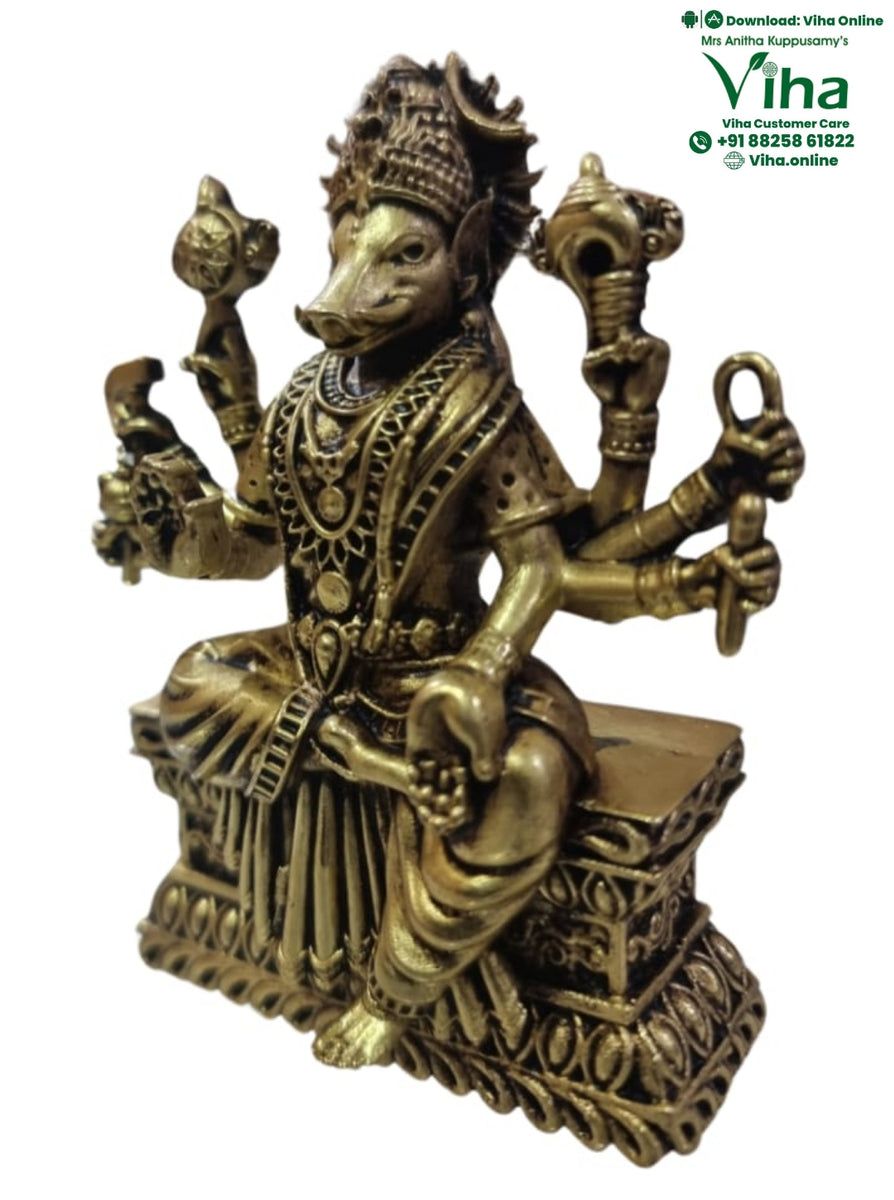 Varahi Amman Statue Brass - 3 inches – Viha Online