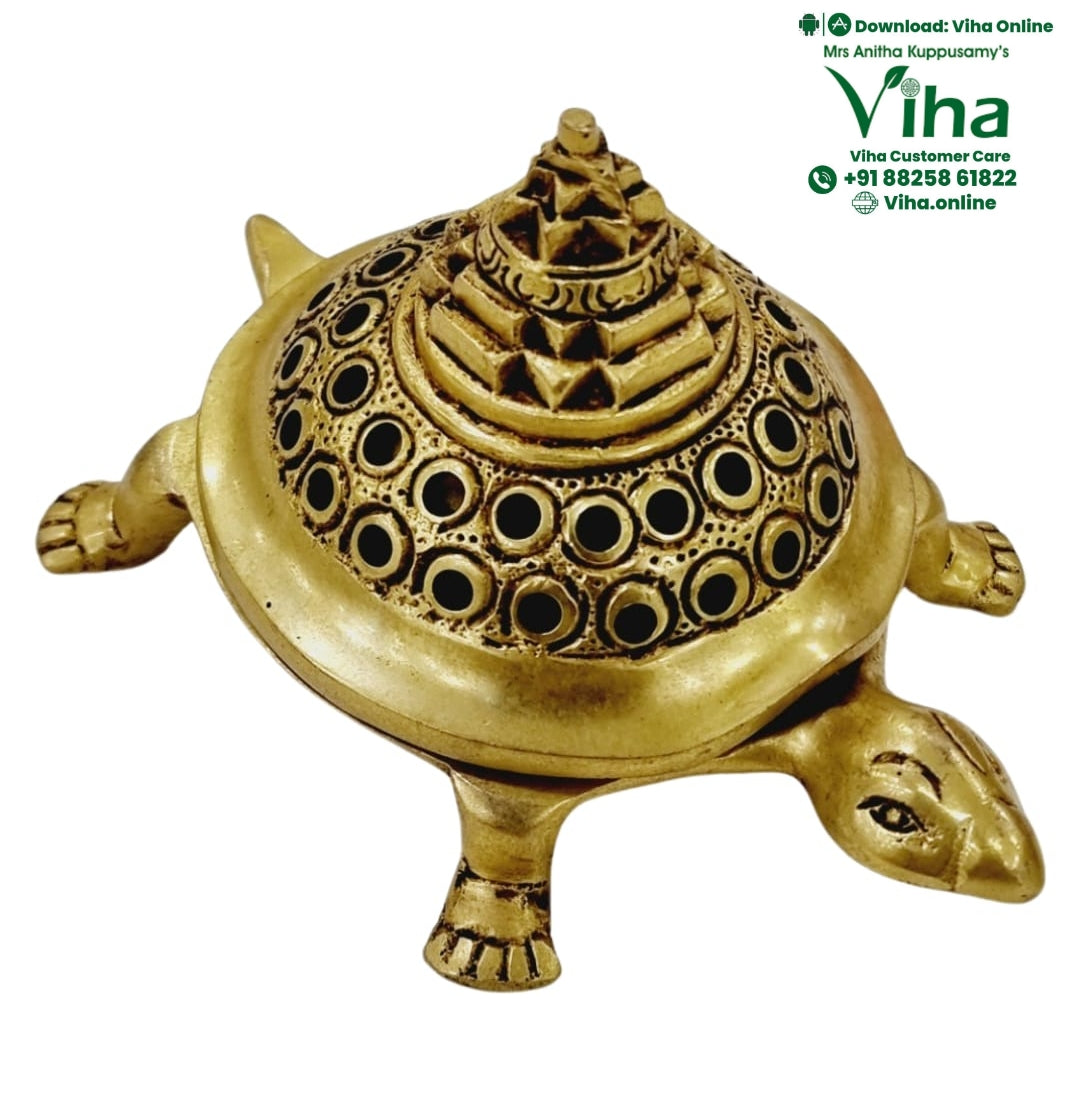 Tortoise Mahameru With Yantra Doop Stand – Viha Online