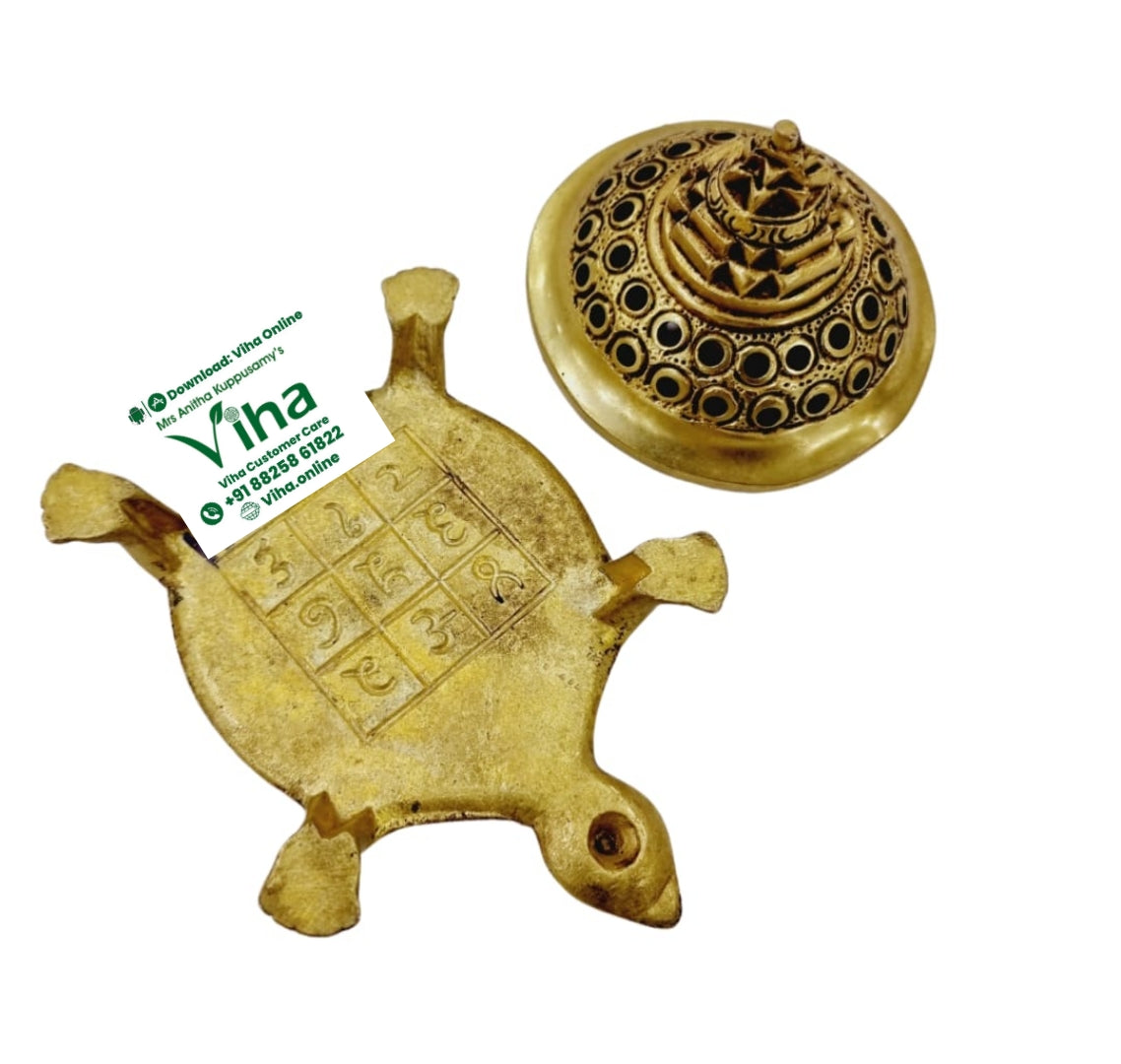 Tortoise Mahameru With Yantra Doop Stand – Viha Online