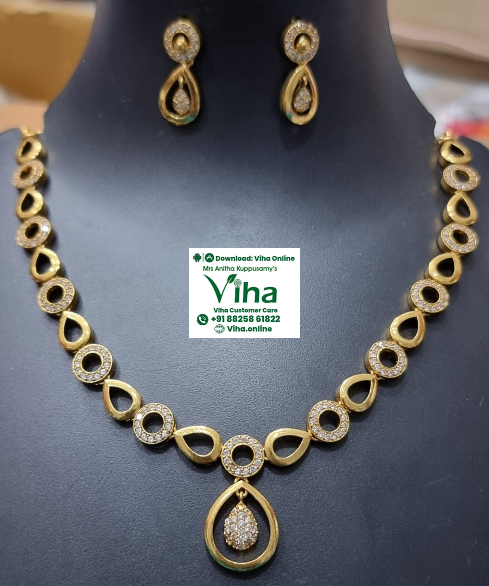 Premium Quality Matt Finish Neclace Set – Viha Online