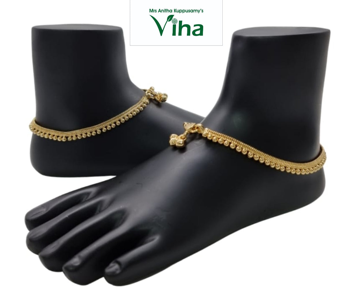 Impon Anklets | Impon Payal | Impon Kolusu | Size - 10.5"inches – Viha ...