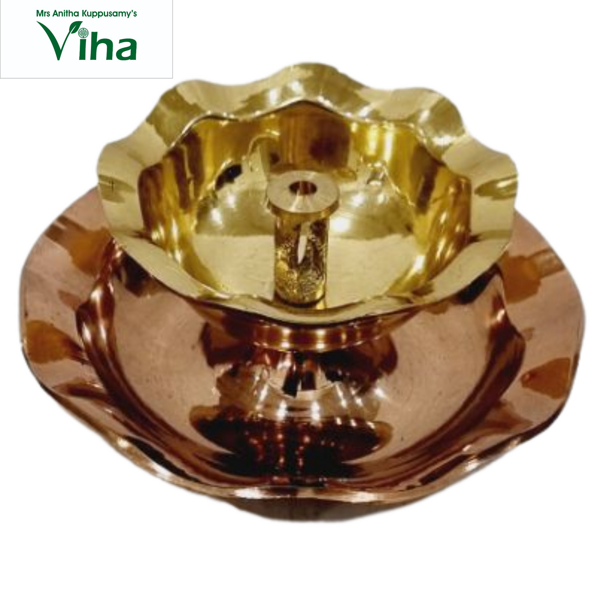 Athma Vilakku with Plate Copper & Brass | Viha Vilakku Collection ...