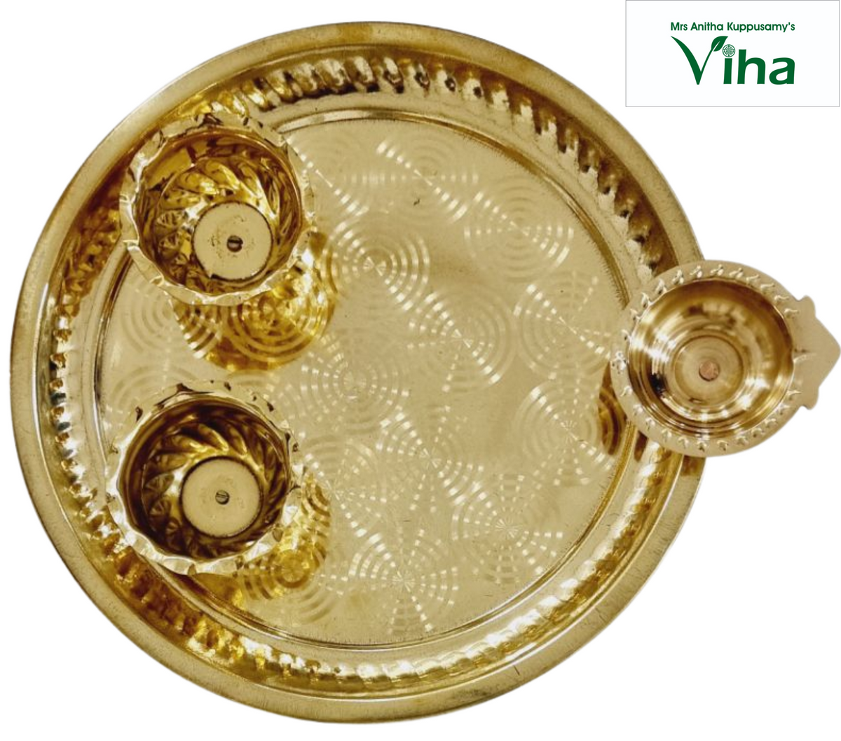 Pooja Arthi Plate Brass – Viha Online