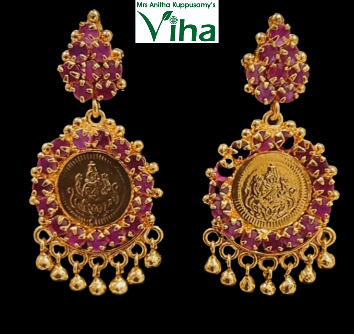 Impon Pentant Lakshmi Kasu Malai | Panchaloha | Impon Jewellery – Viha ...